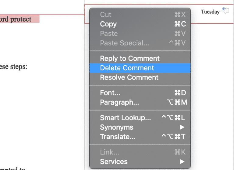 How to edit a comment in Microsoft Word documents