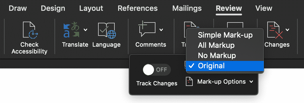 How to hide Tracked Changes in Microsoft Word Documents