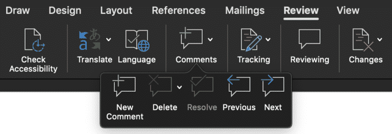 How to add a comment in Microsoft Word Documents