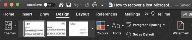 How to Insert a Draft watermark into Microsoft Word Documents