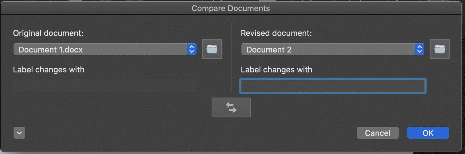 How to Compare two documents in Microsoft Word