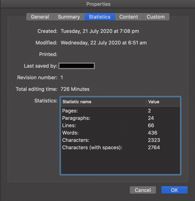 How to see how much time you've spent on a Microsoft Word Document