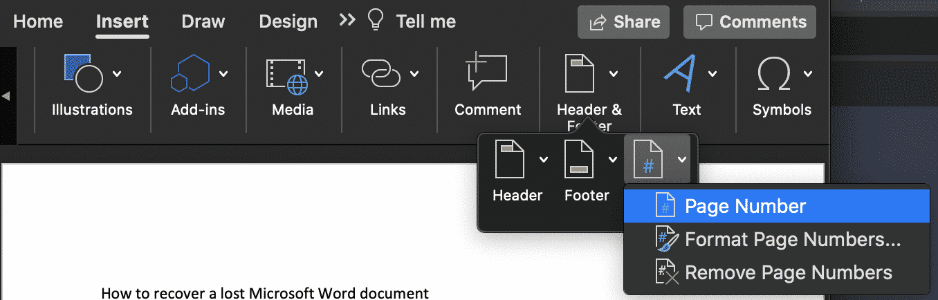 How to Insert Page Numbers into Microsoft Word Documents
