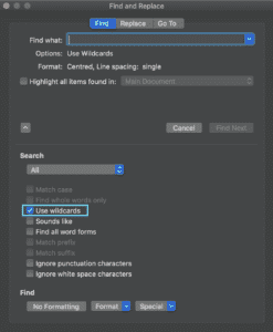 How to use Wildcards to do Advanced Find and Replace in Microsoft Word