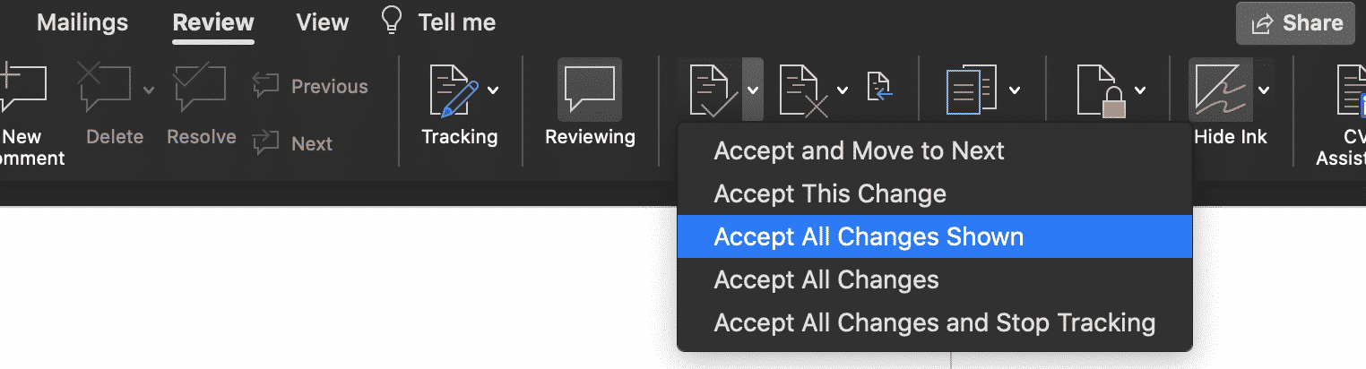Accepting all Formatting changes in Microsoft Word Documents Accepting all Formatting changes in Microsoft Word Documents