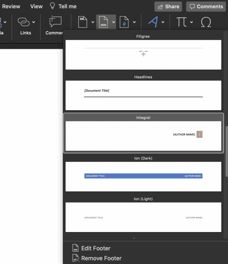 How to add a Footer to your Microsoft Word Document