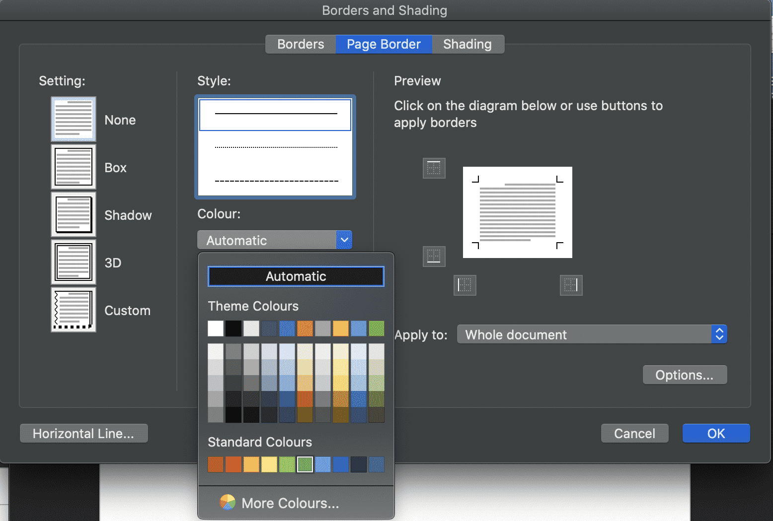 How to Change the Border Width and Colour in Microsoft Word