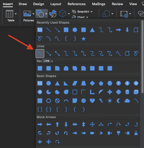 Vertical Line In Word