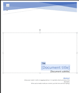 How to add a Cover Page to your Microsoft Word Document