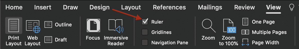 How to show or hide rulers in a Microsoft Word document