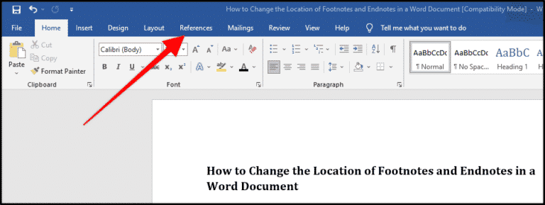 How To Change The Location Of Footnotes Or Endnotes In Microsoft Word