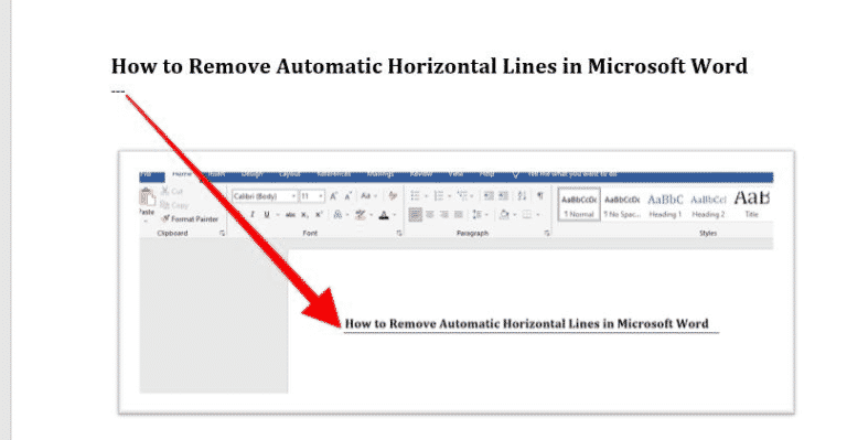 How To Remove Automatic Horizontal Lines In Microsoft Word