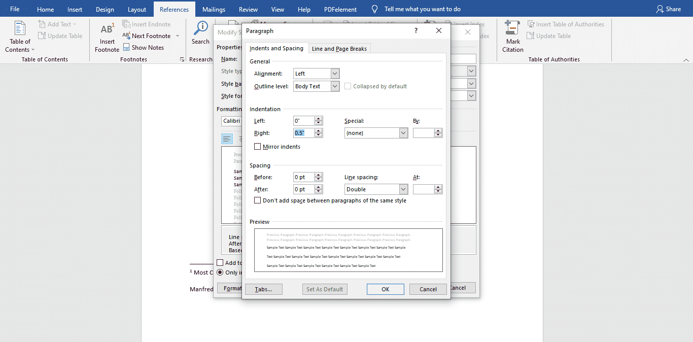 How to add footnotes in a Microsoft word document