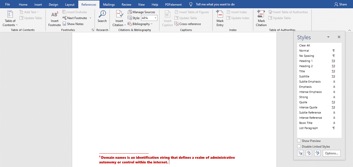 How to change the layout and formatting of footnotes in Microsoft Word