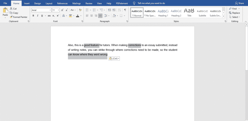 How To Draw A Line Through Text In A Microsoft Word Document