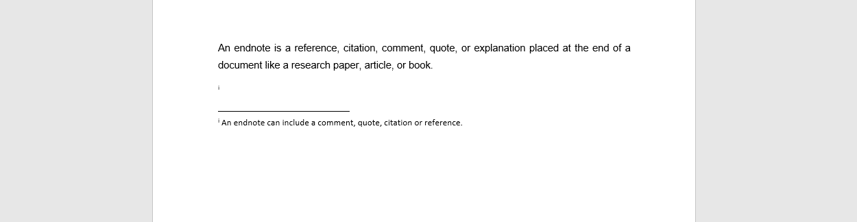 How to add endnotes to a Microsoft Word document