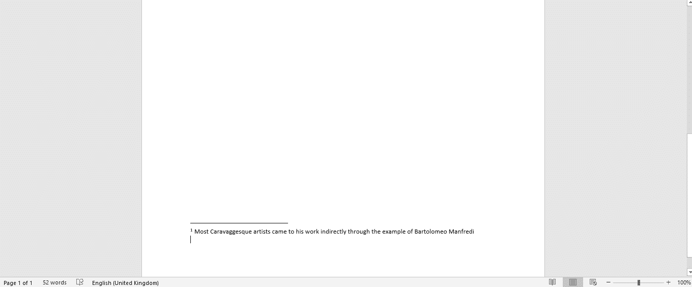 How to add footnotes in a Microsoft word document