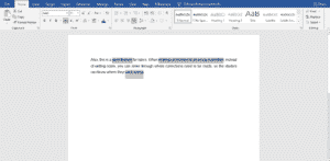 How to draw a line through text in a Microsoft word document