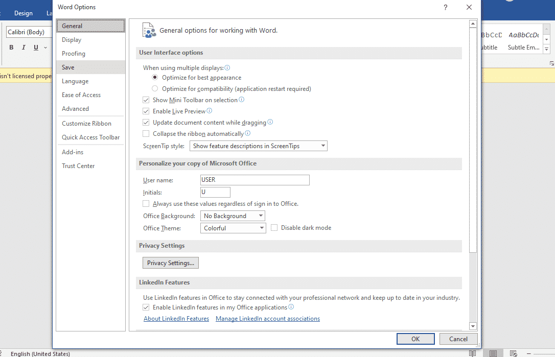 How to adjust Autosave timing in a Microsoft Word document