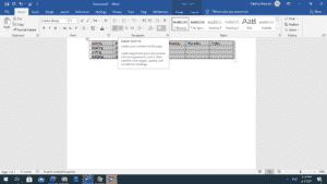 How to center text in a table in a Microsoft Word document