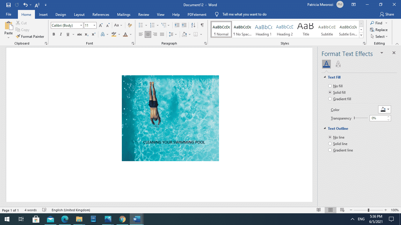 How to create a see-through text box in Microsoft Word
