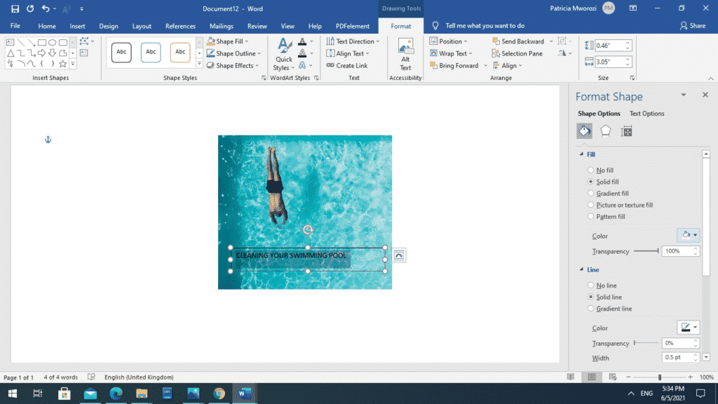 How To Add Text Box In Word 2010 With Clear Background Servelasopa