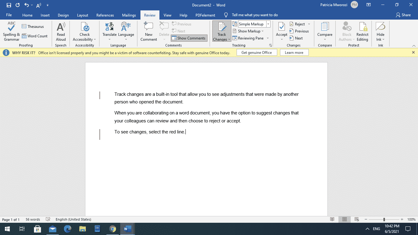 How to turn off track changes in a Microsoft Word document How to turn off track changes in a Microsoft Word document