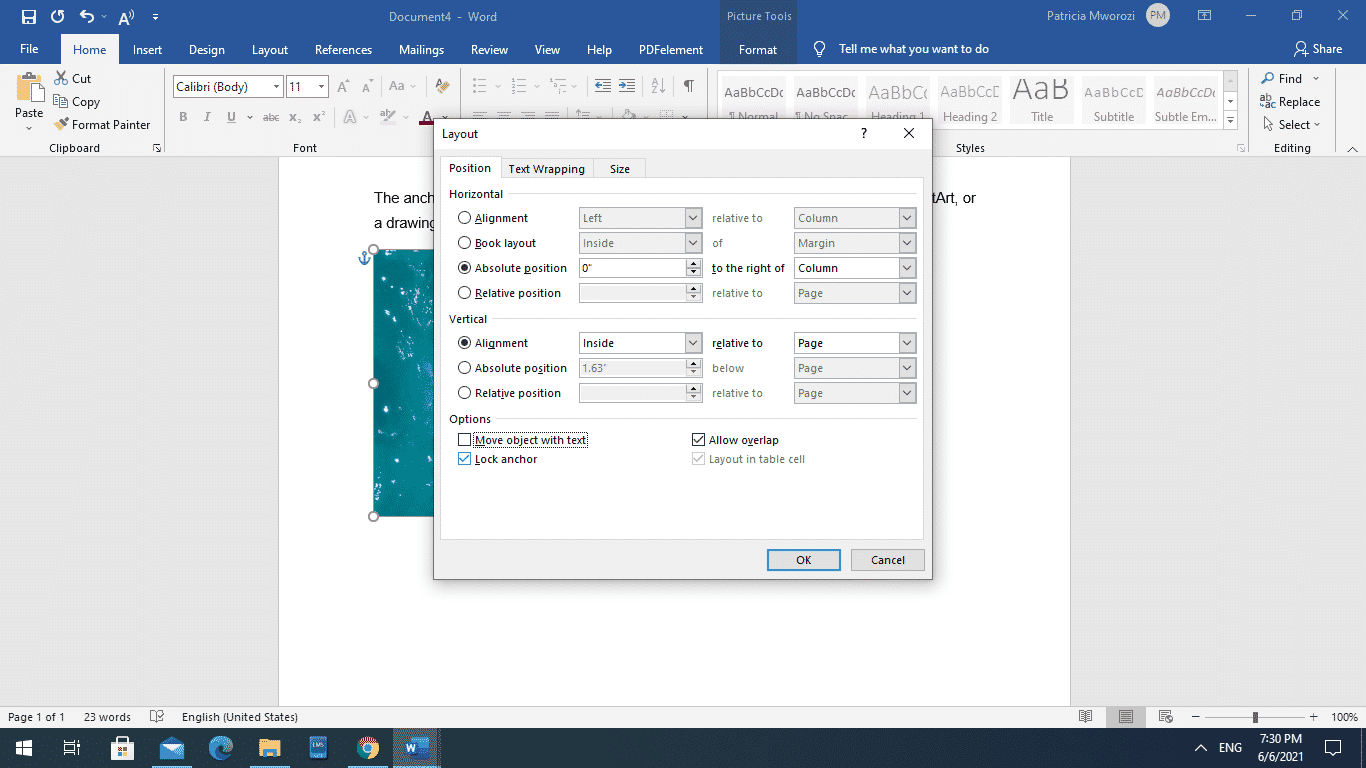 What Is The Anchor Symbol In A Microsoft Word Document
