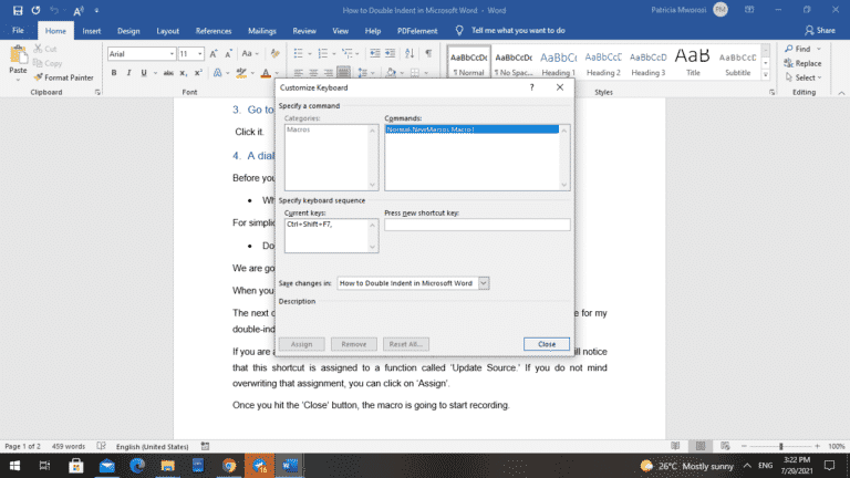 How to Double Indent in a Microsoft Word document