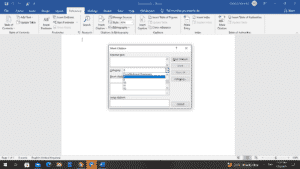 How to add a Table of Authorities to Microsoft Word