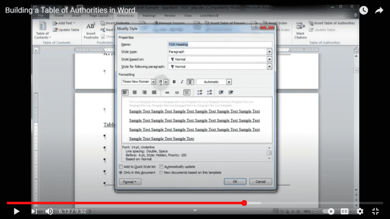 How To Add A Table Of Authorities To Microsoft Word