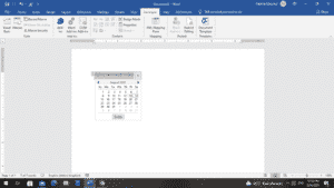 How to add a date picker to a form in Microsoft Word