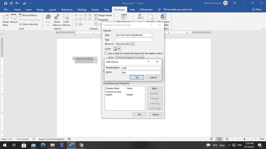 Misskillo blogg se How To Add Form Fields In Word