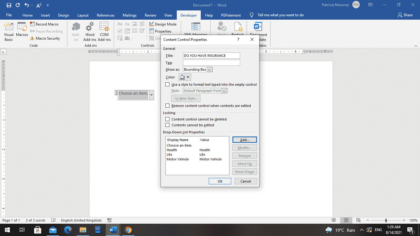 How To Add Drop Down In Microsoft Word Printable Templates