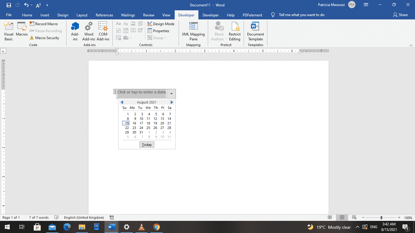 How to create a fillable form in a Microsoft Word document