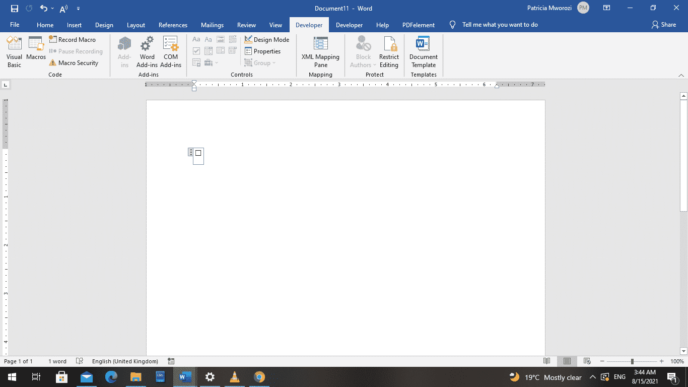 How to create a fillable form in a Microsoft Word document