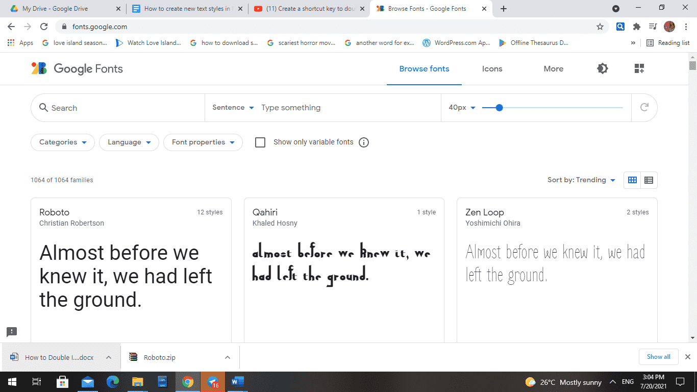 How to create new text styles in a Microsoft Word documents