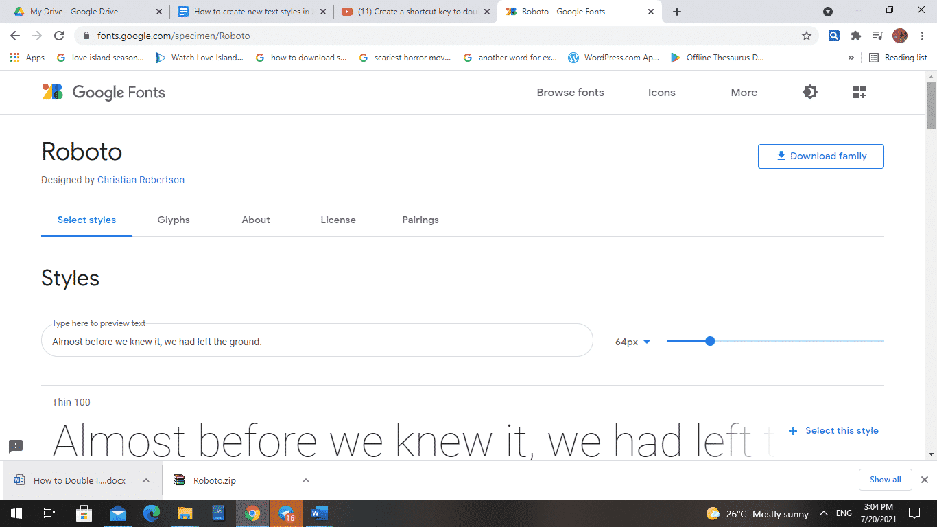 How to create new text styles in a Microsoft Word documents