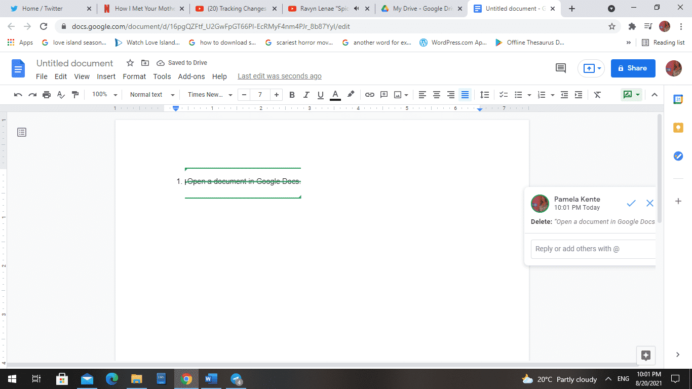 Ms Word Track Changes Not Showing Strikethrough Loptrue