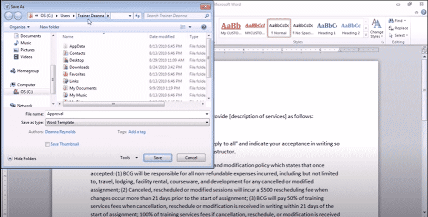 How To Save A Document As A Template In Microsoft Word Simul Docs