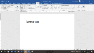 How to set the tabs in your Microsoft Word document