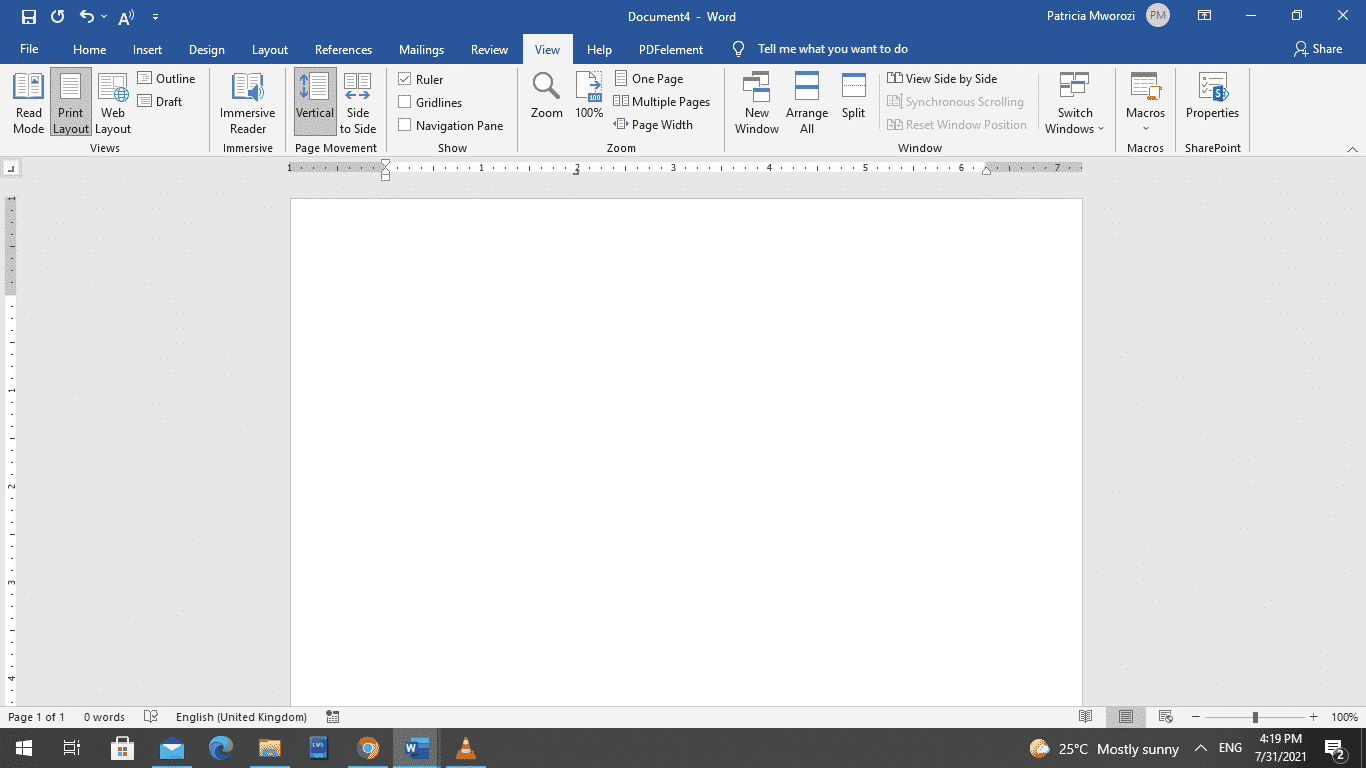 How to use Right Tabs in a Microsoft Word document