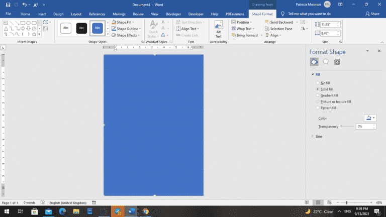 How to add a background image to one page of Microsoft Word documents