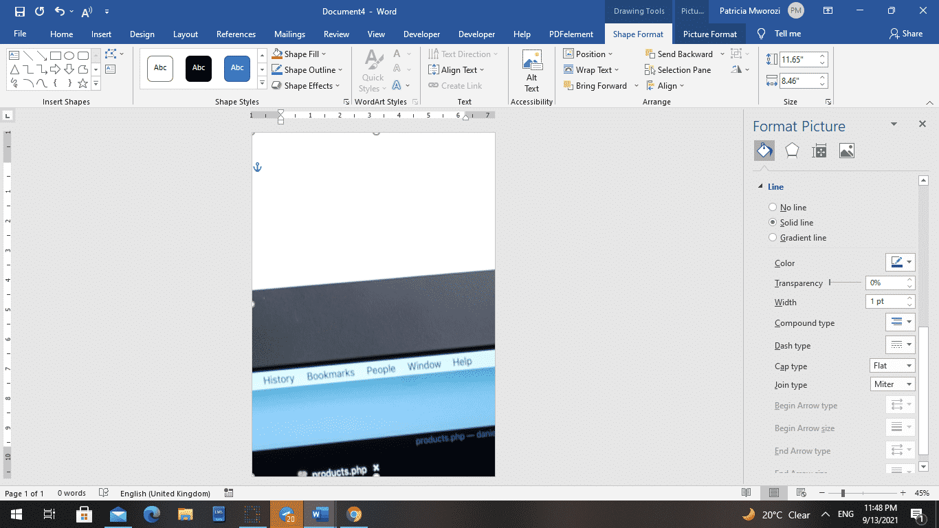 How to add a background image to one page of Microsoft Word documents