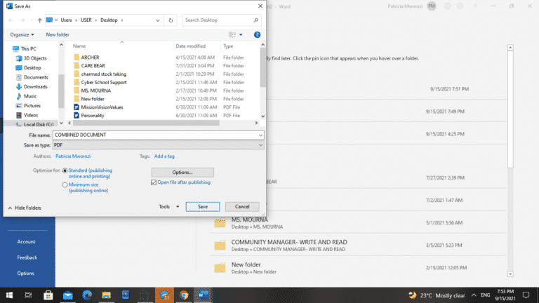 How to combine multiple word documents into one PDF - Simul Docs