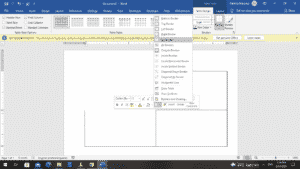 How to divide a page into four quarters in Microsoft Word