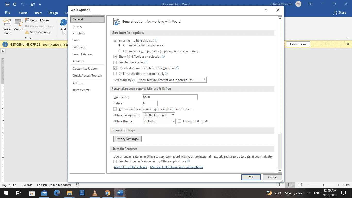 How to insert frames into Microsoft Word documents