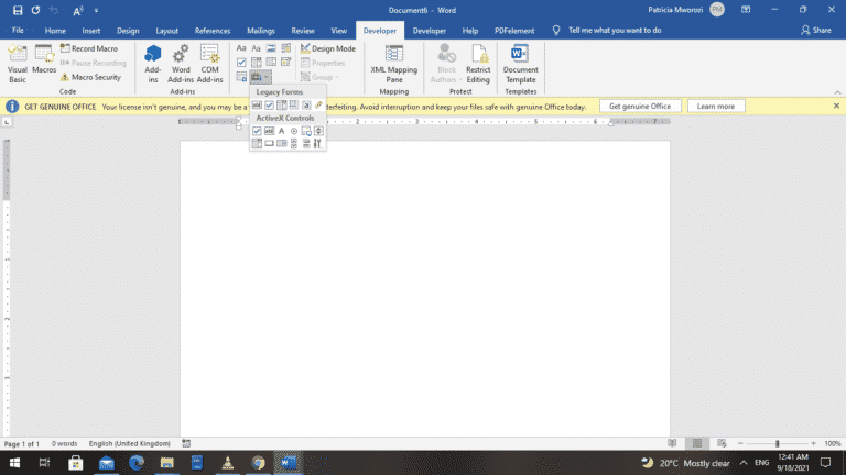 How to insert frames into Microsoft Word documents