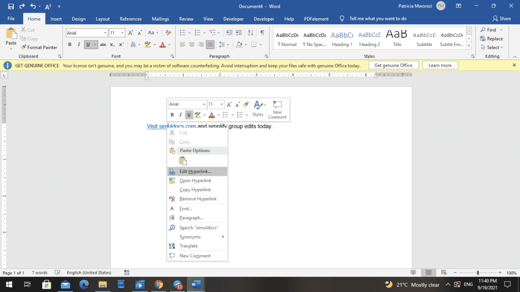 How To Remove All Hyperlinks In A Microsoft Word Document