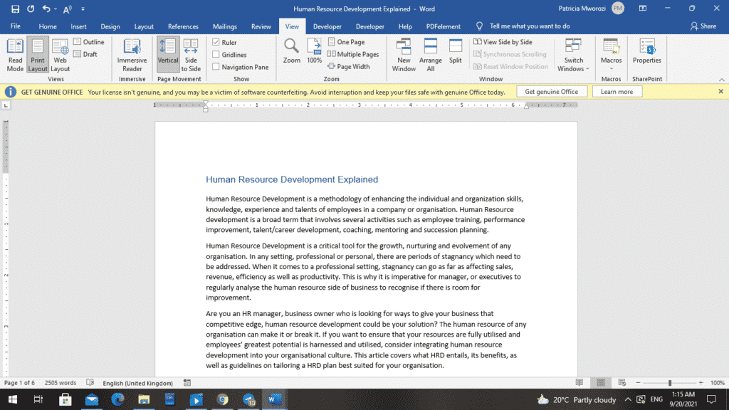 How To Reorder Pages In Microsoft Word Document
